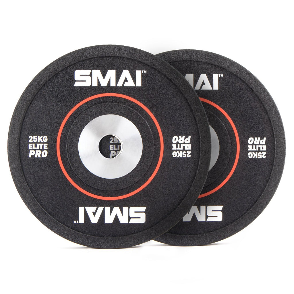25kg Weight Plates Olympic Elite Pro Bumpers SMAI