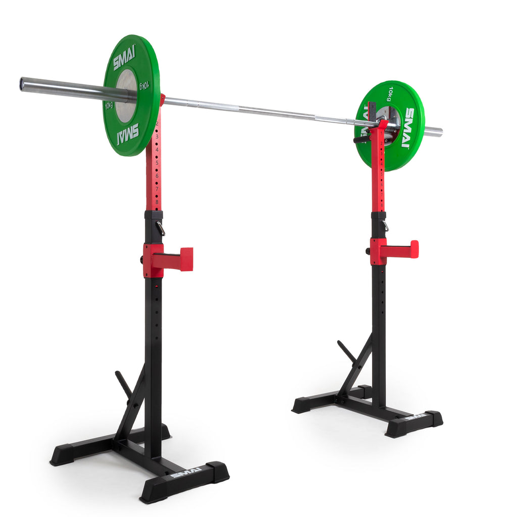 Portable Squat Stand Black/ Red (Pair) | Racks & Rigs | SMAI