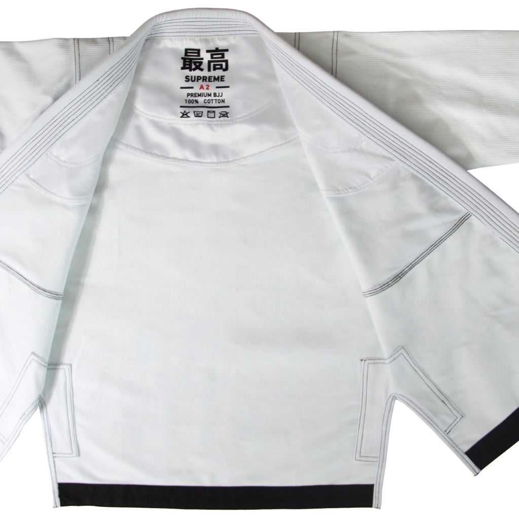 Supreme Brazilian Jiu Jitsu BJJ Uniform - White Supreme | SMAI