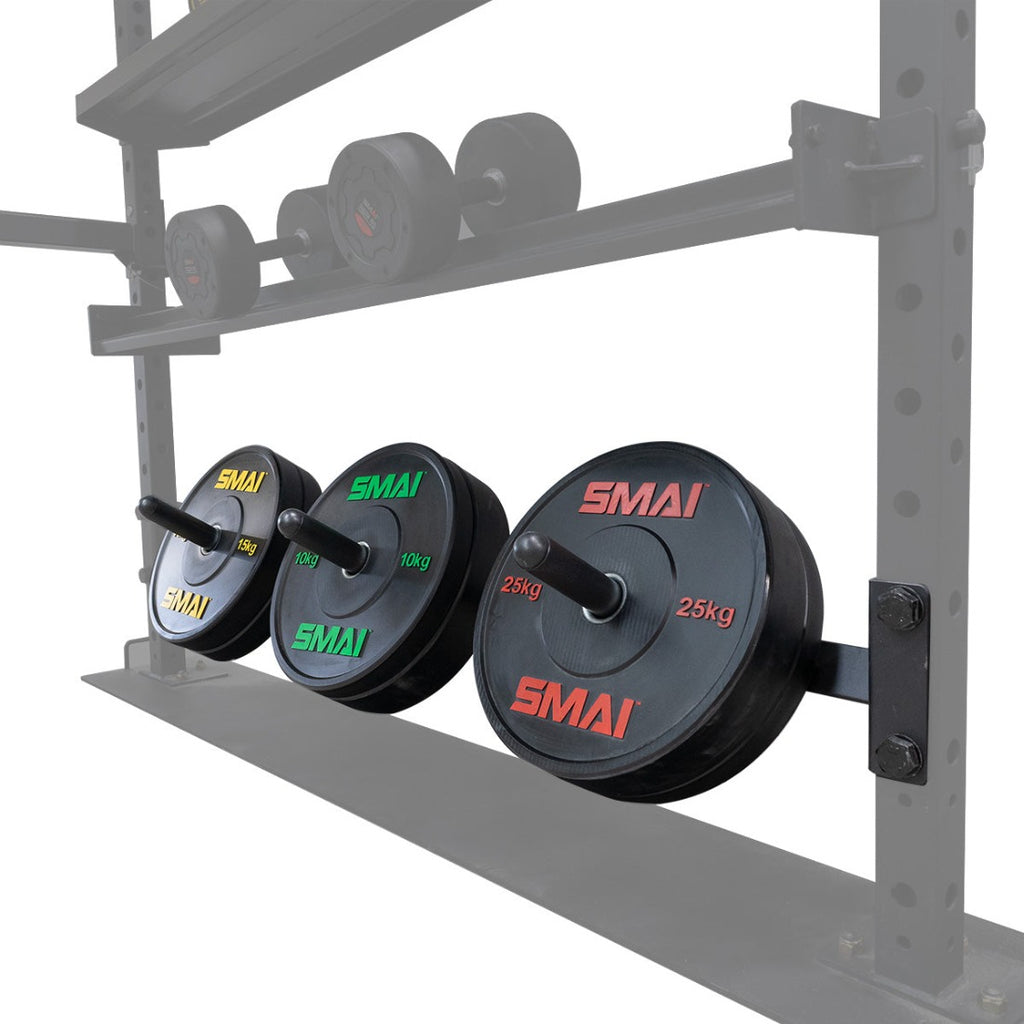 Weightlifting Bumper Plate Shelf | Racks & Rigs | SMAI